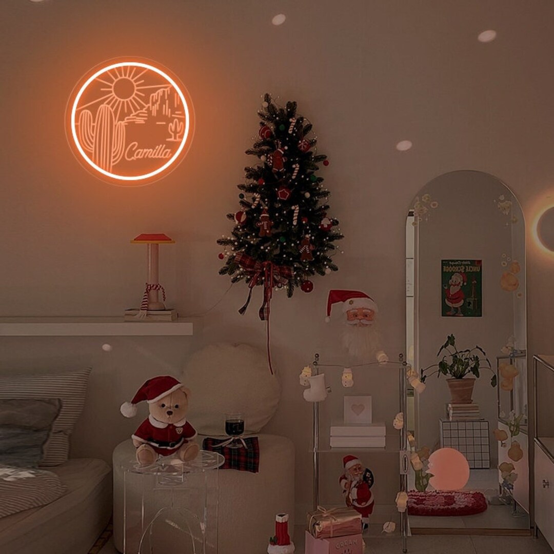 Personalized Desert Name Neon Sign Custom Cowboy Name Neon Sign Howdy ...