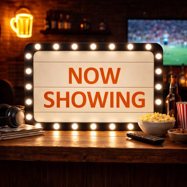 Custom Now Showing Marquee Neon Sign,movie Theater Light up Wall Decor ...
