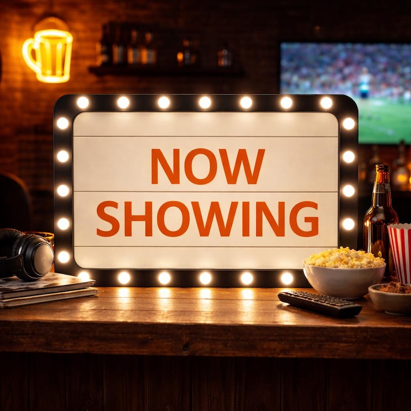 Now Showing Sign - Etsy