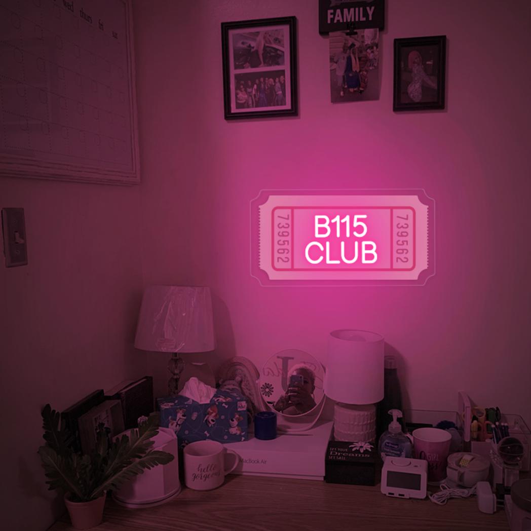 Custom Dorm Room Number Neon Sign: Trendy Ticket Wall Art - Etsy