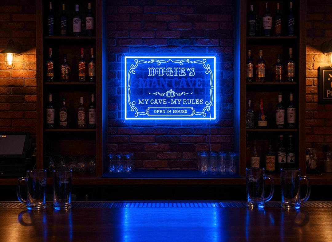 Custom Man Cave Neon Sign:bar Sign for Man,christmas Gift for Husband ...