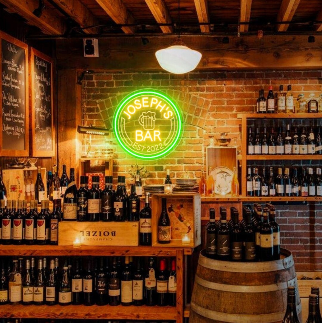 Custom Name Beer Bar Sign, Neon Bar Sign,led Light Sign for Home Bar ...