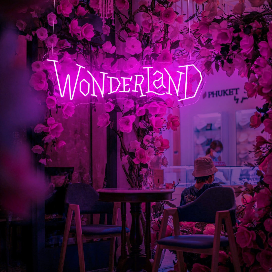 Custom WONDERLAND Neon Sign, LED Wall Decor - Etsy