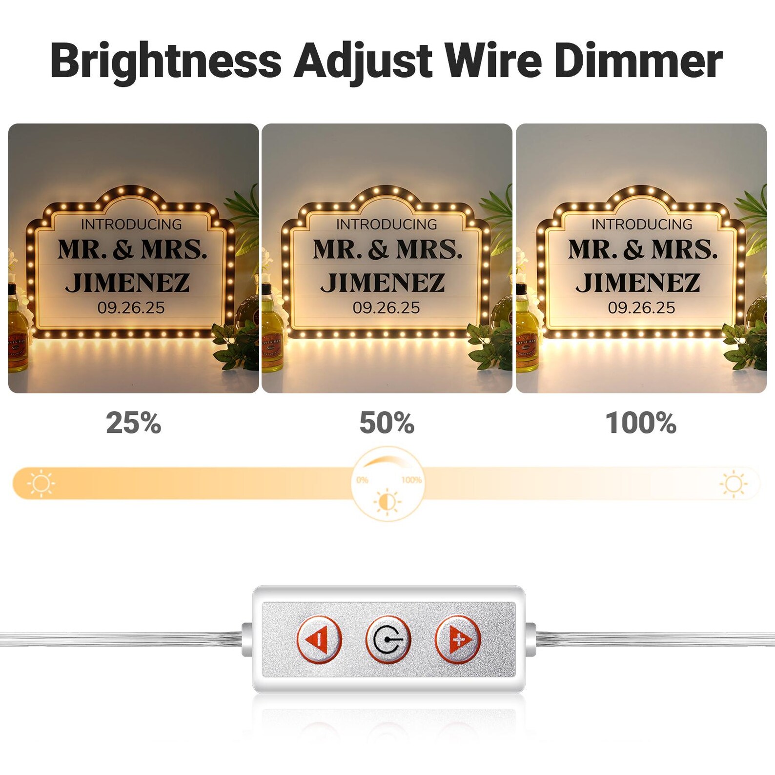 Custom LED Marquee Wedding Sign: Personalized Party Decor - Etsy
