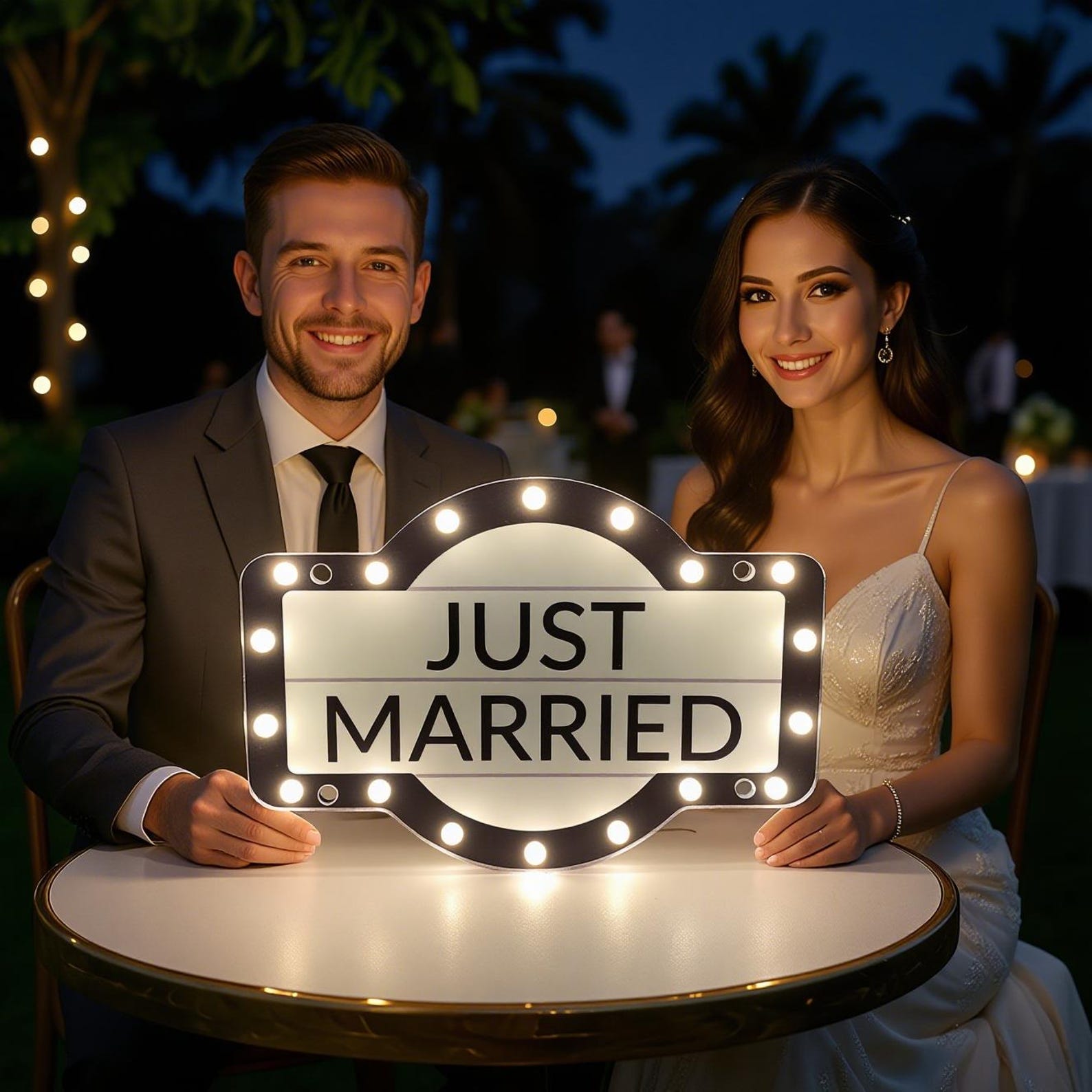 Custom LED Marquee Wedding Sign: Personalized Party Decor - Etsy