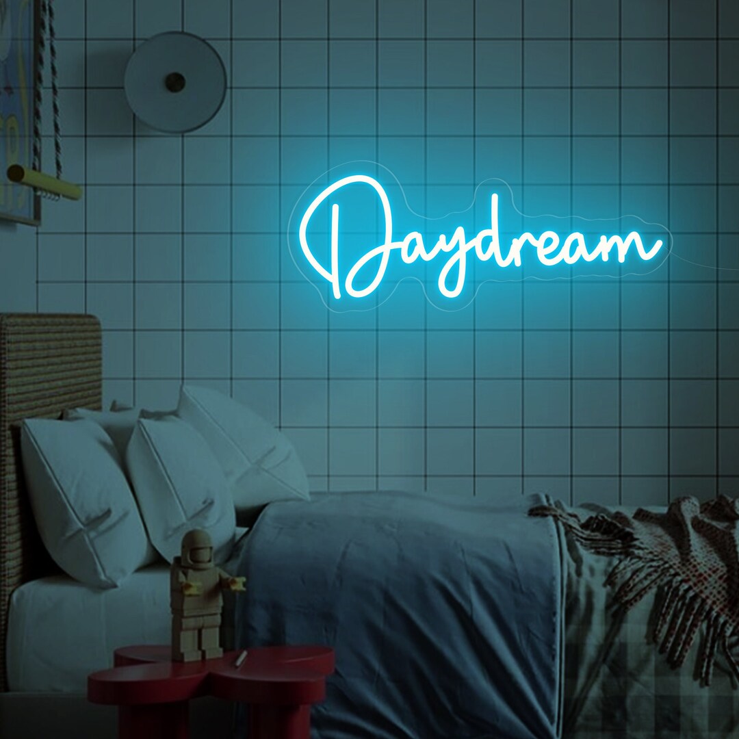Daydream Neon Sign, Handmade Neon Wall Sign, Bedroom Wall Art, Tiny ...