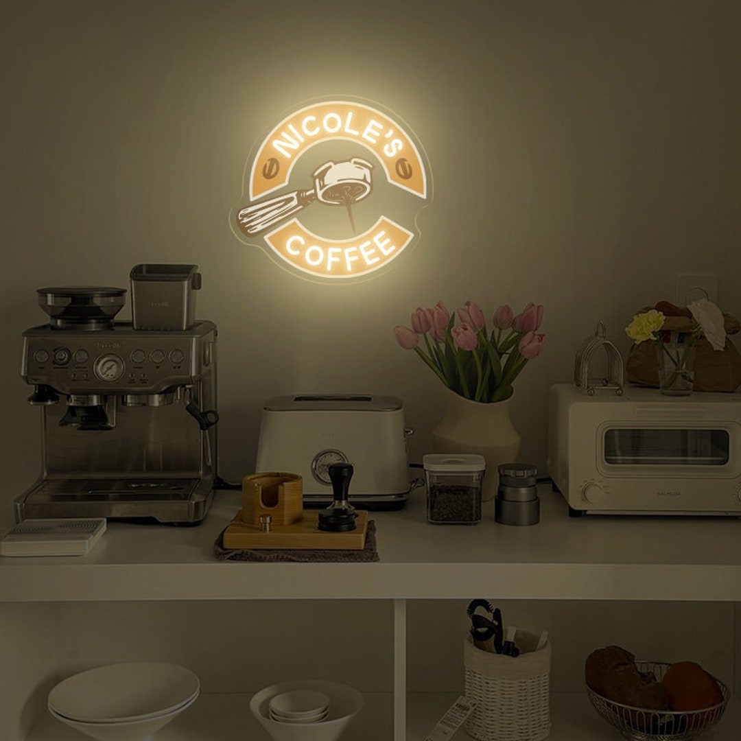Custom Name's Coffee Sign Personalized Coffee Bar Sign for Kitchen ...