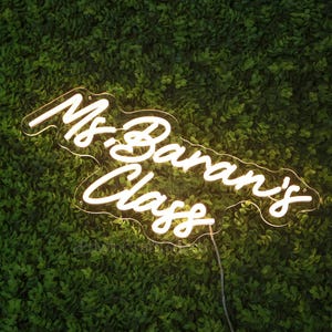 Personalized Teacher Name Neon Sign| Teacher Name Sign| Teacher Love ...