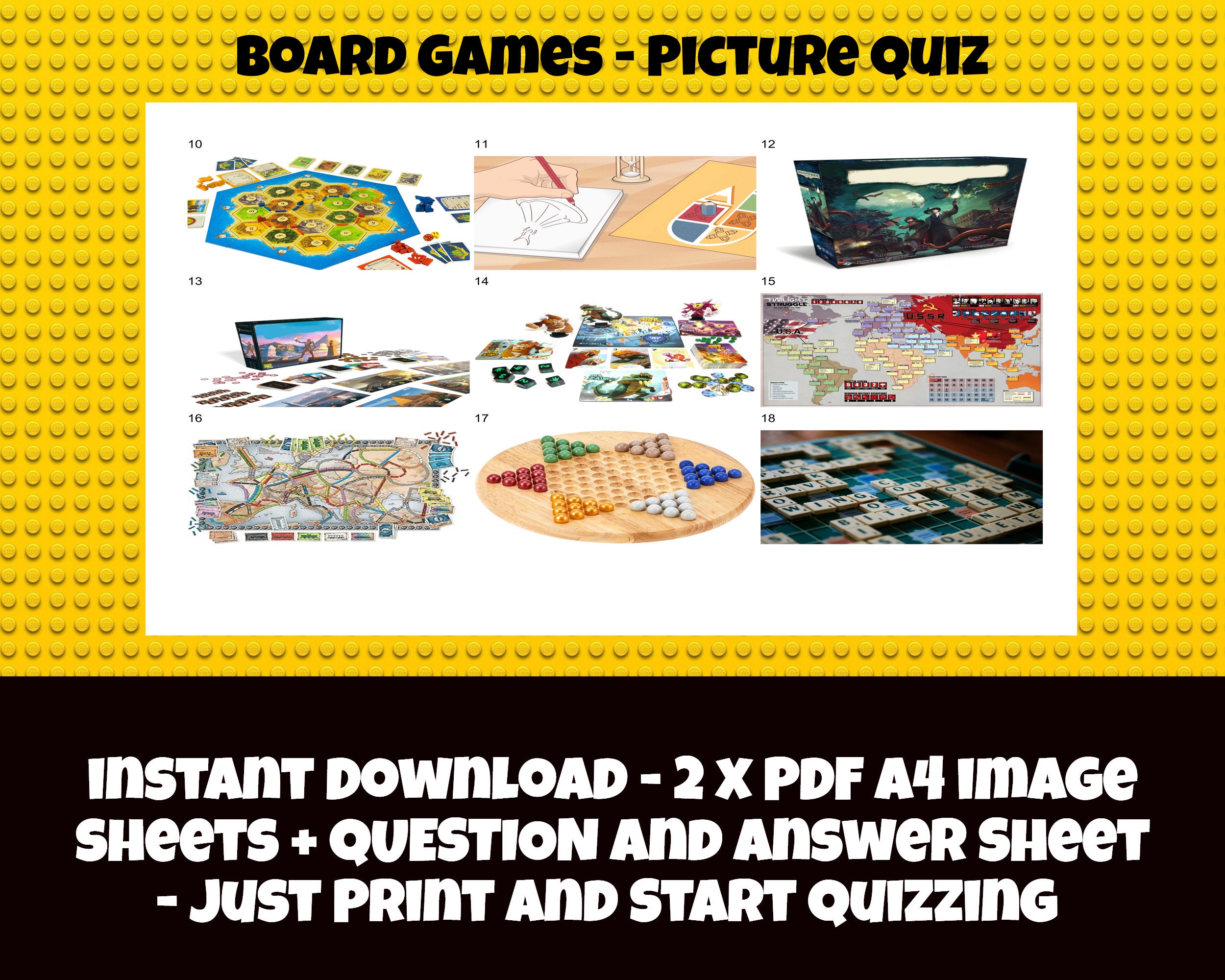 Board Games Picture Quiz | Pub Quiz | Picture Round | Trivia Quiz ...