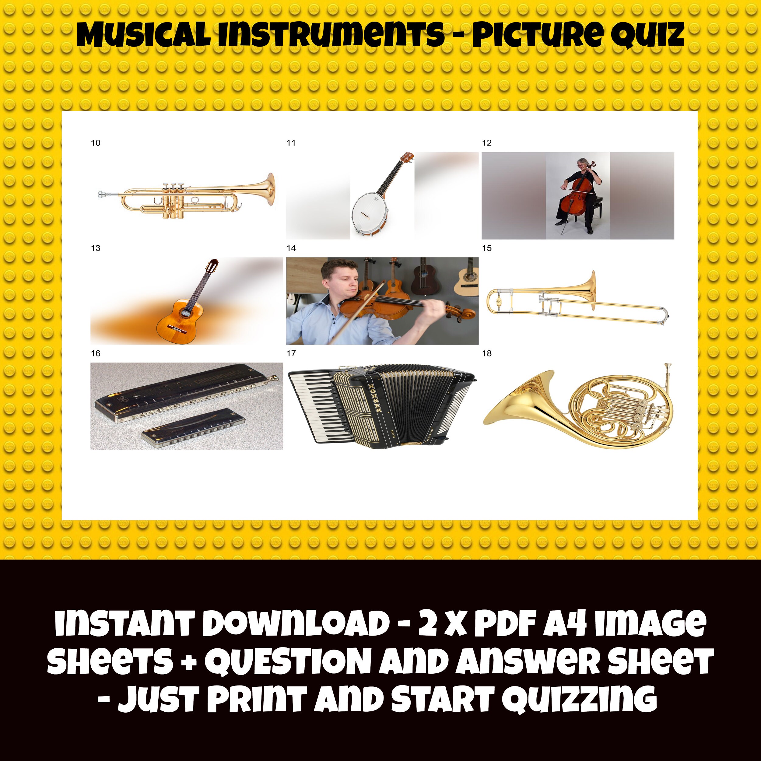 Picture Quiz Musical Instruments Pub Quiz Picture Round Music Quiz ...