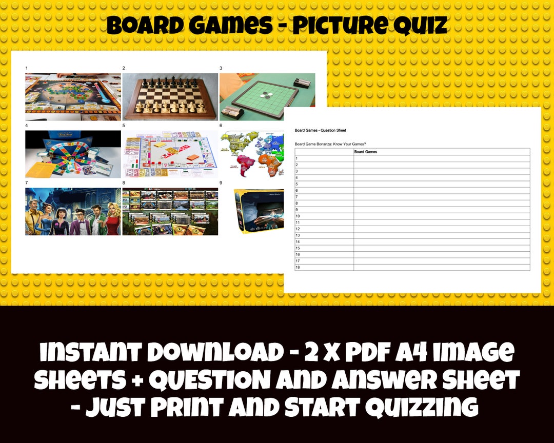 Board Games Picture Quiz | Pub Quiz | Picture Round | Trivia Quiz ...