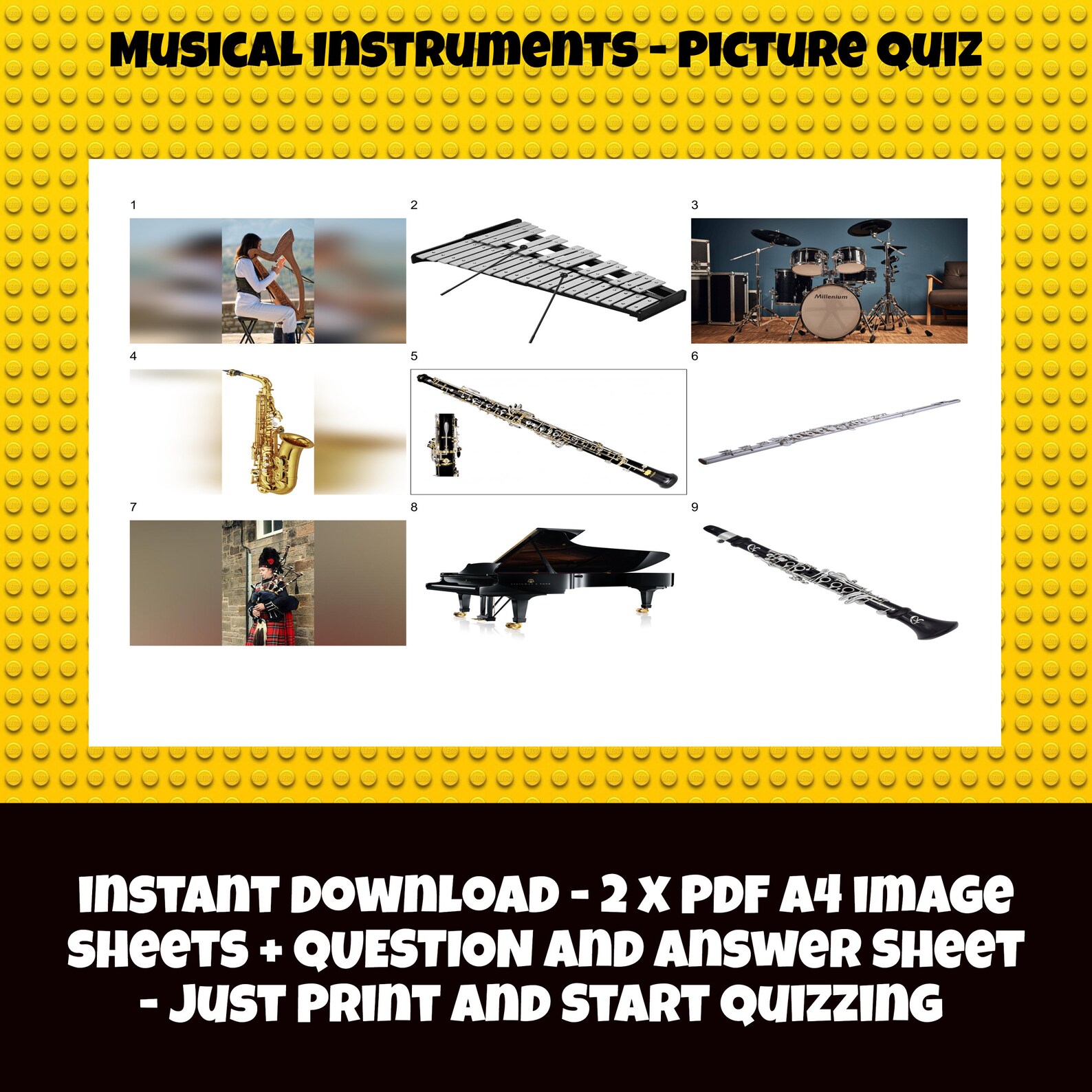 Picture Quiz Musical Instruments Pub Quiz Picture Round Music Quiz ...