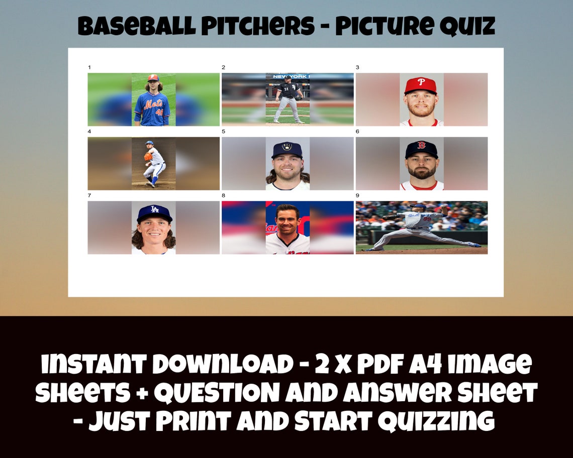 Baseball Pitchers | Picture Quiz | Pub Quiz | Picture Round | Sports ...