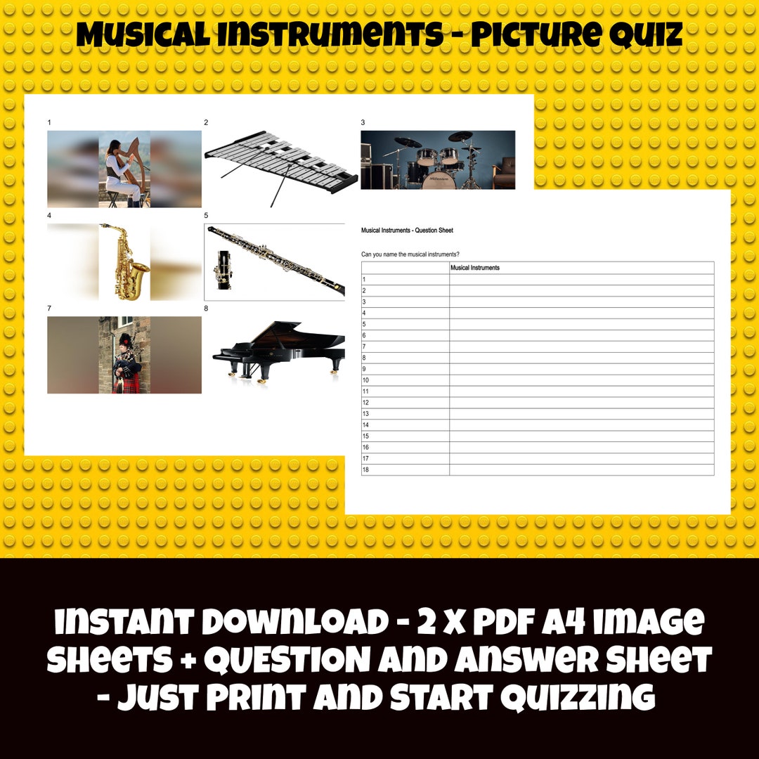 Picture Quiz Musical Instruments Pub Quiz Picture Round Music Quiz ...