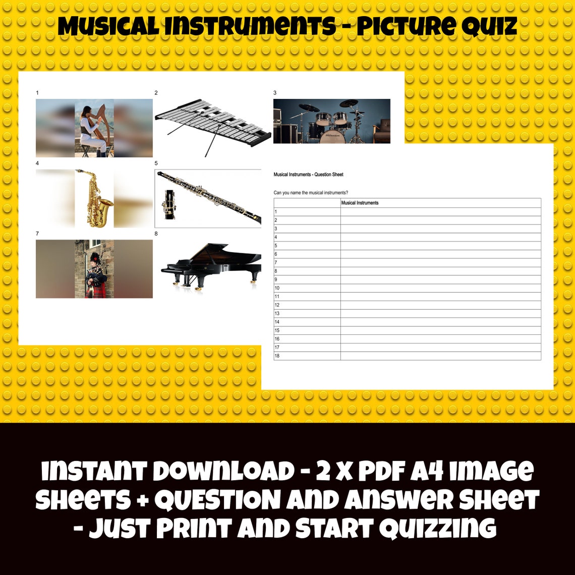Picture Quiz Musical Instruments Pub Quiz Picture Round Music Quiz ...