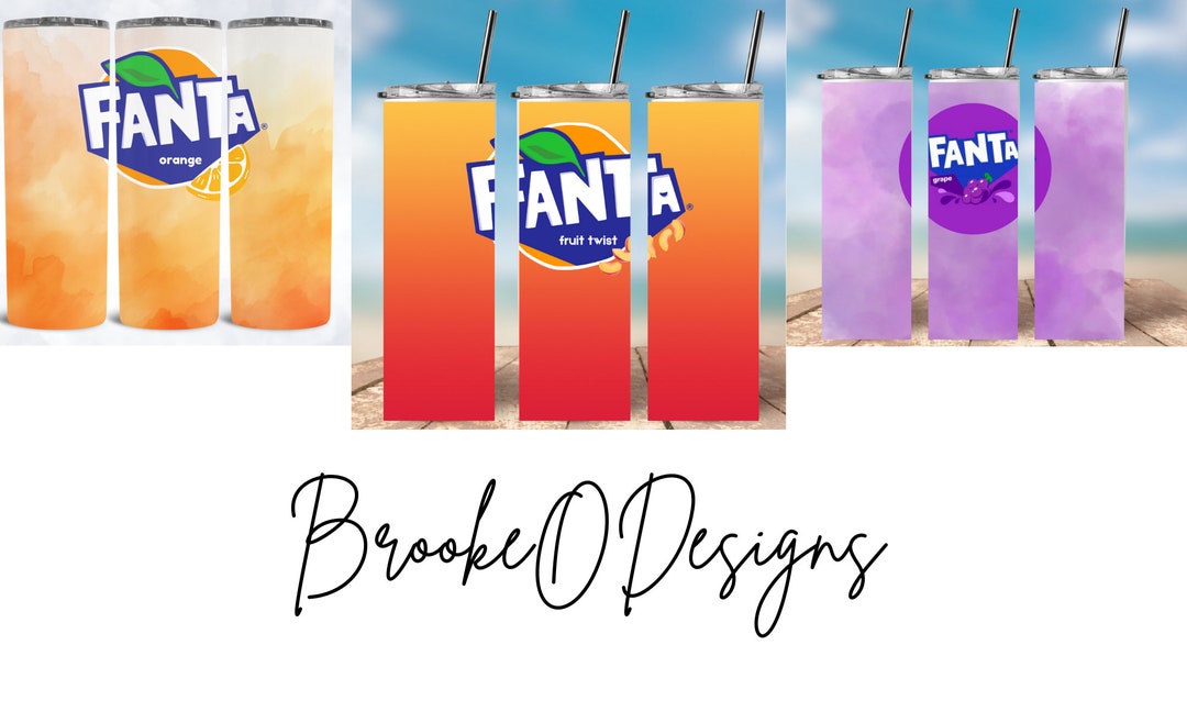 20oz PNG 3X Tumbler Sublimation Wraps/ 9.3inx8.2 in Fanta Orange Fanta ...