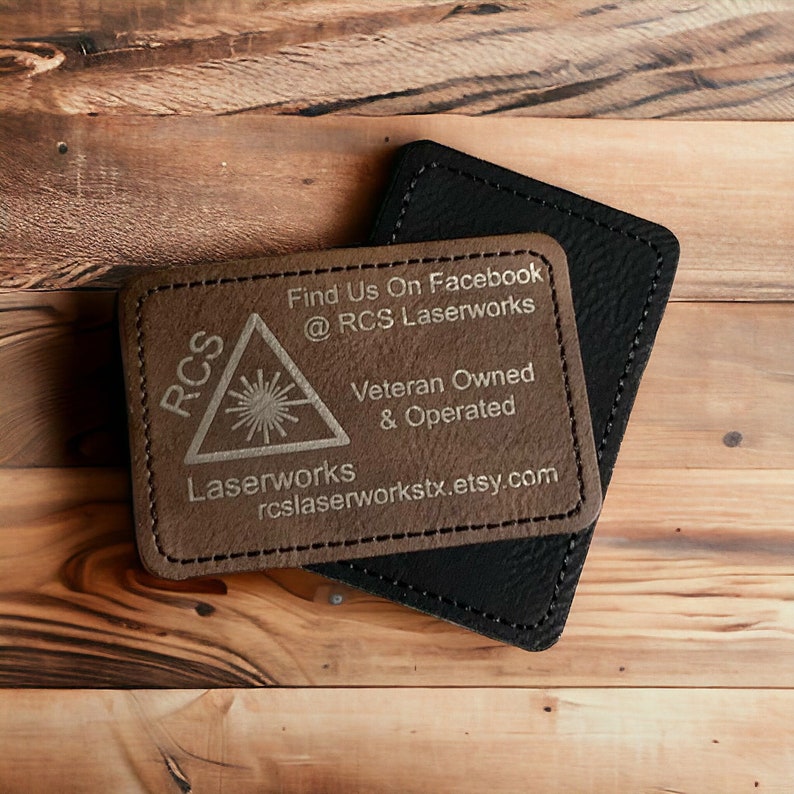 Custom Leather Patch - 3M Adhesive - Etsy