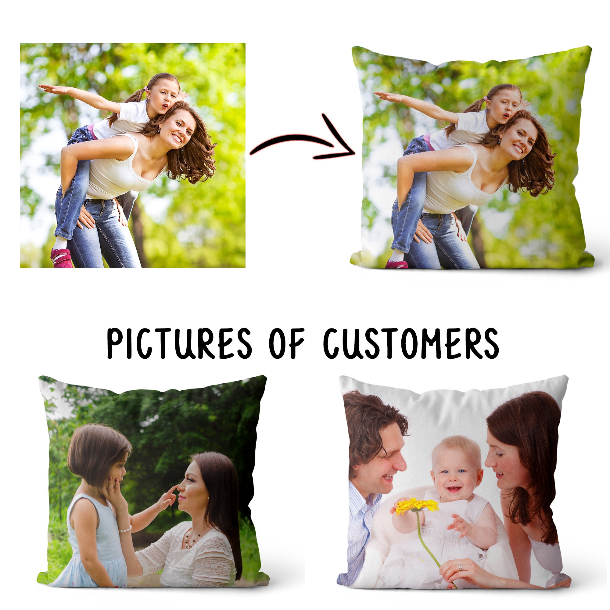Custom Pillow,personalised Photo,personalised Pillow, Pillow With ...