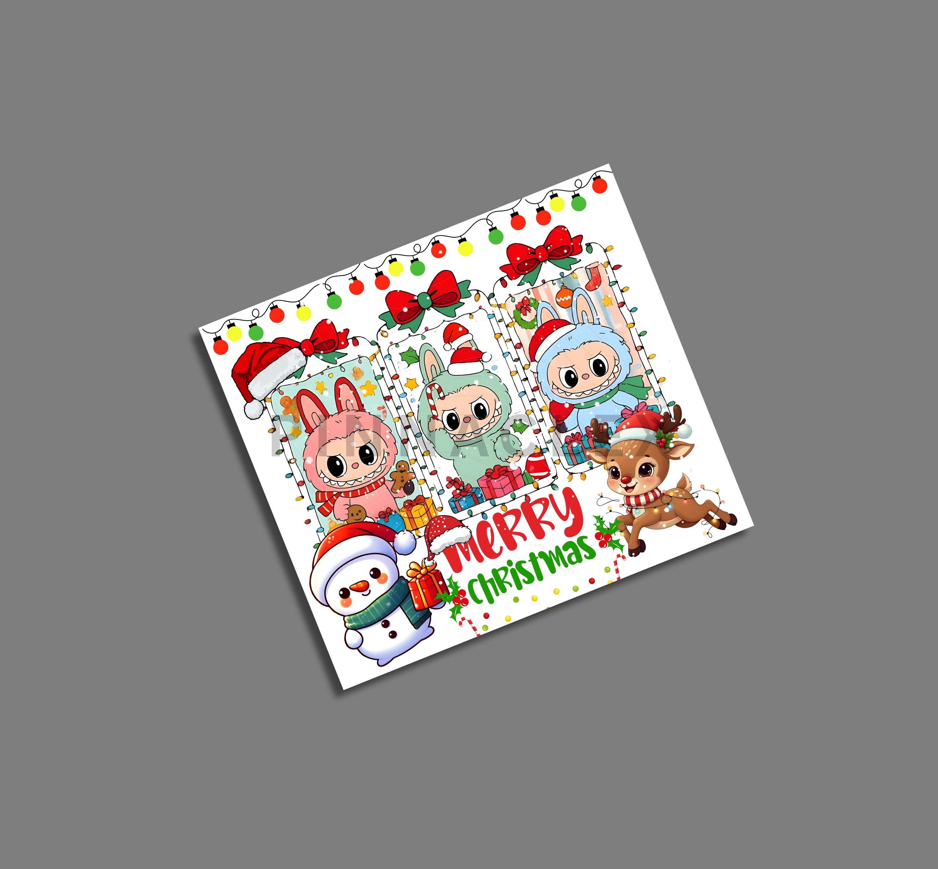 Christmas Edition Monster Cartoon Tumbler Wrap, 20oz Skinny Tumbler ...