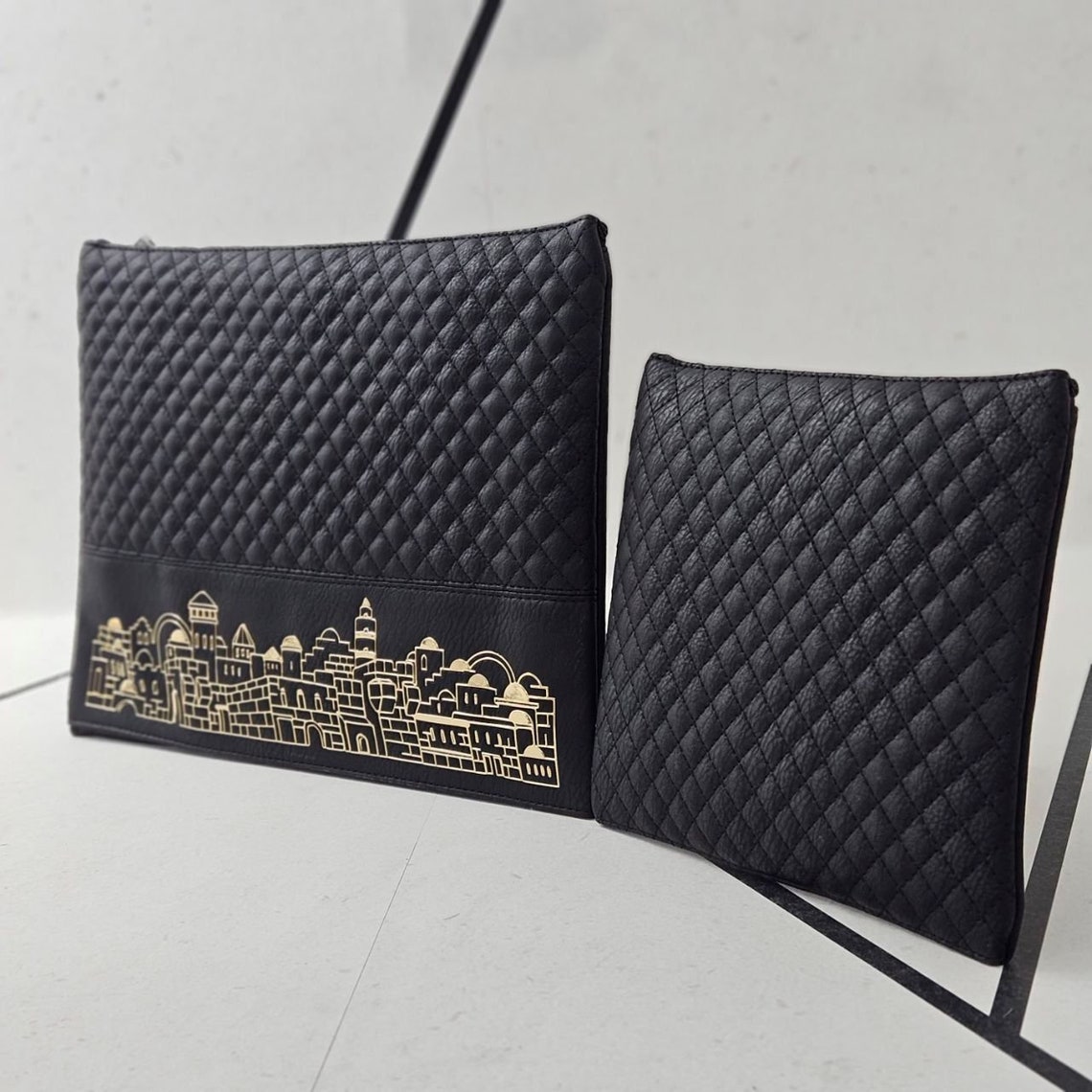 Handmade Judaica Art Talit Case & Tefillin Bag Set, Israeli Tallit for ...