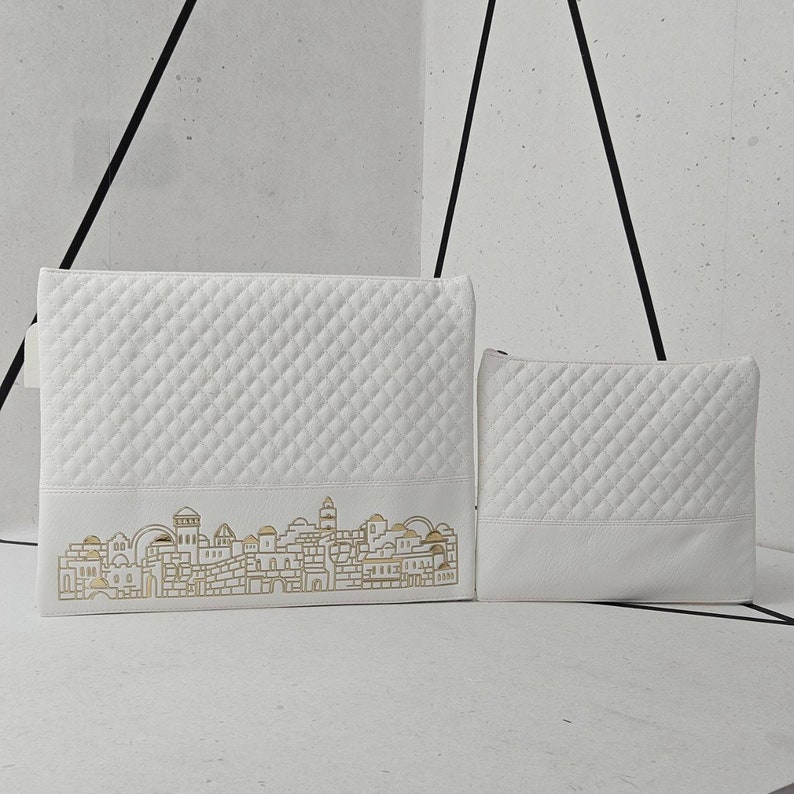 Handmade Judaica Art Talit Case & Tefillin Bag Set, Israeli Tallit for ...