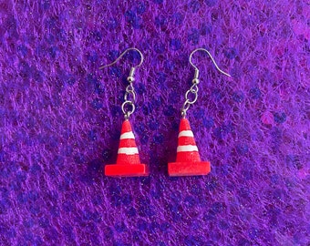 Construction Cone Stud Earrings, Construction Jewelry, Traffic Cone ...