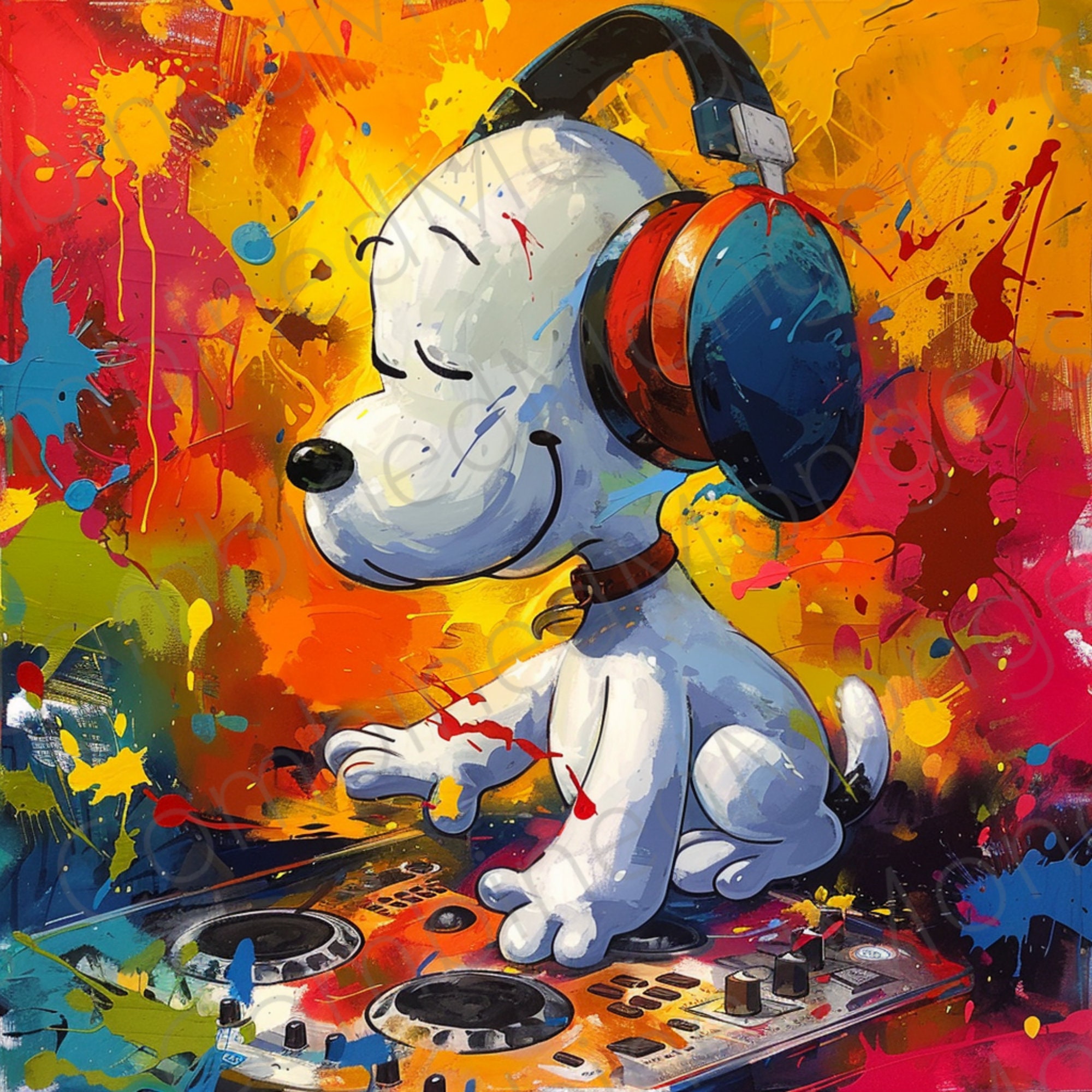 Colorful Graffiti Snoopy PNG, Hip Hop Art Style, Unique Snoopy Design ...