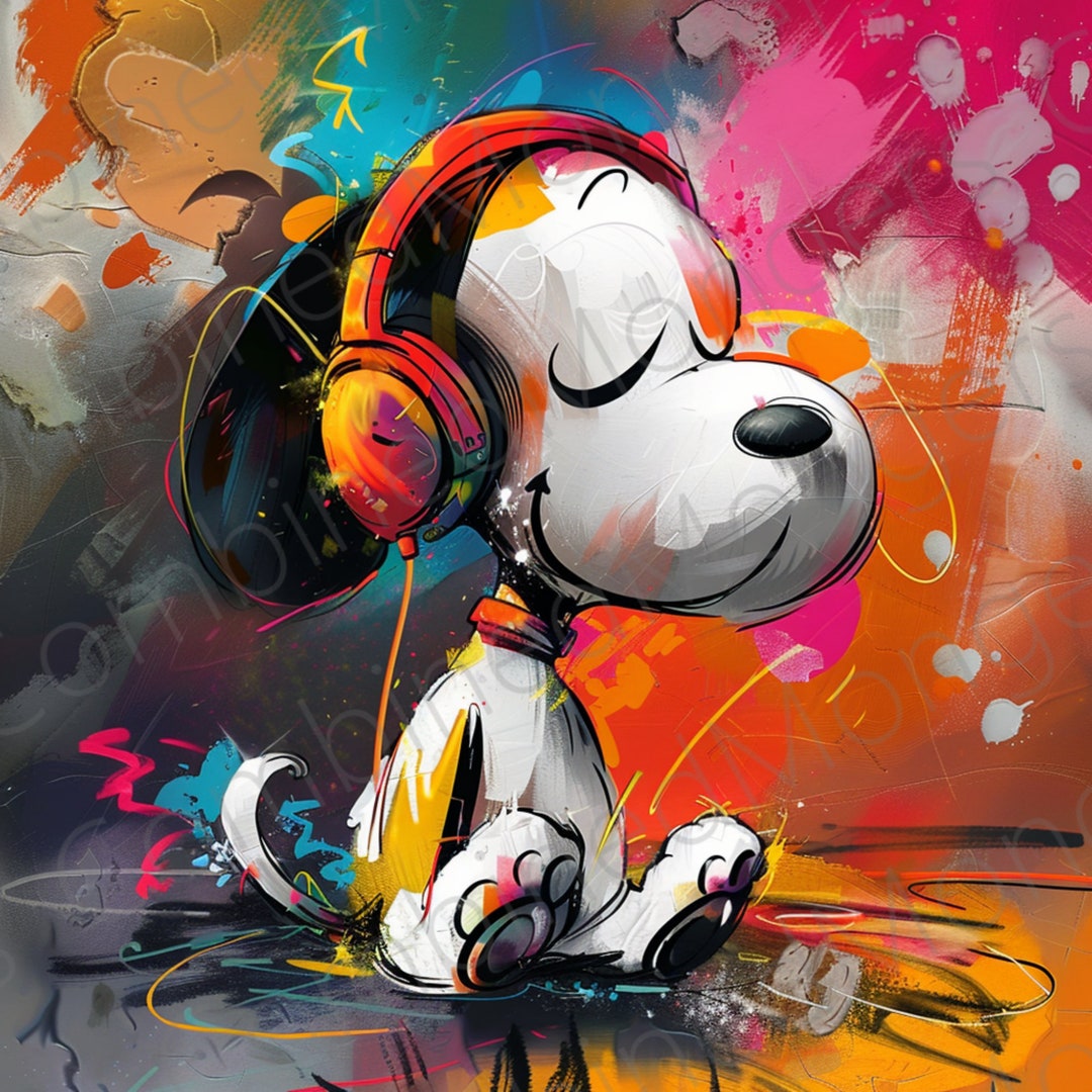 Snoopy PNG Snoopy Who Loves Listening to Music Clipart Snoopy Doodle ...