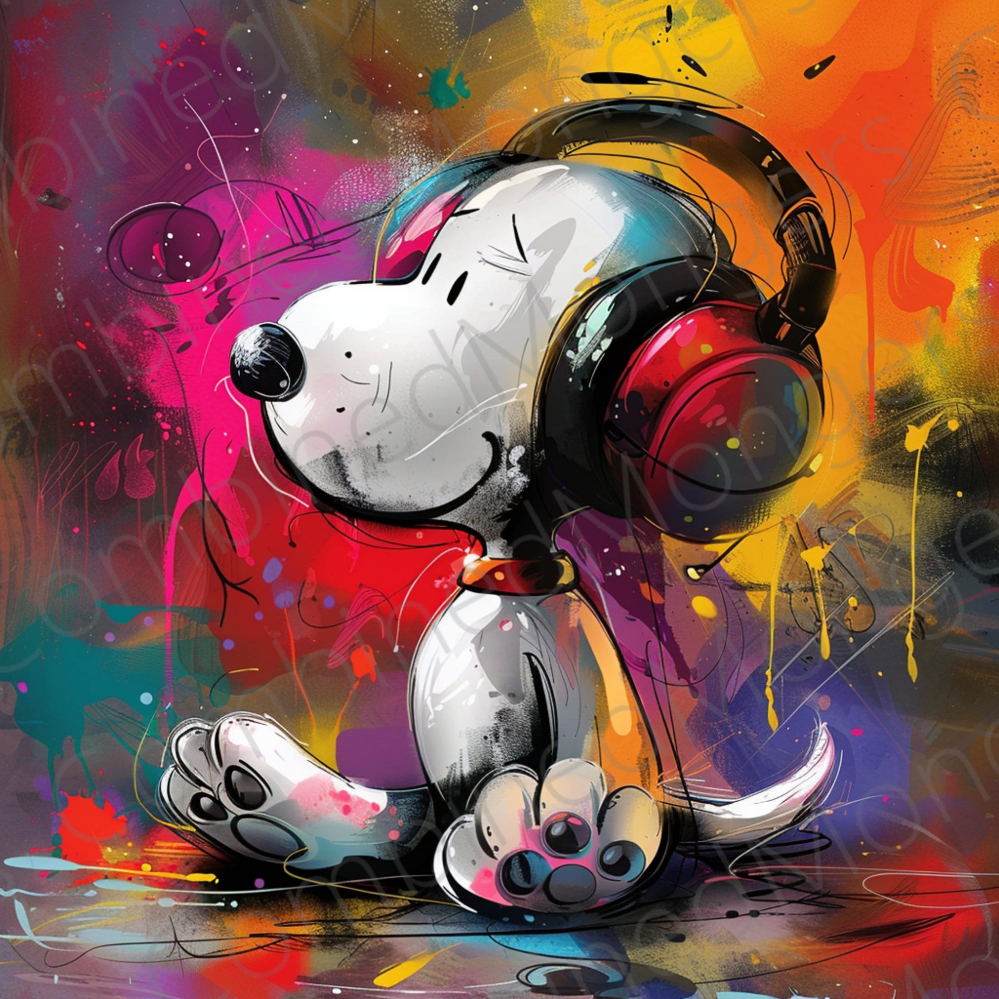 Colorful Graffiti Snoopy PNG, Hip Hop Art Style, Unique Snoopy Design ...