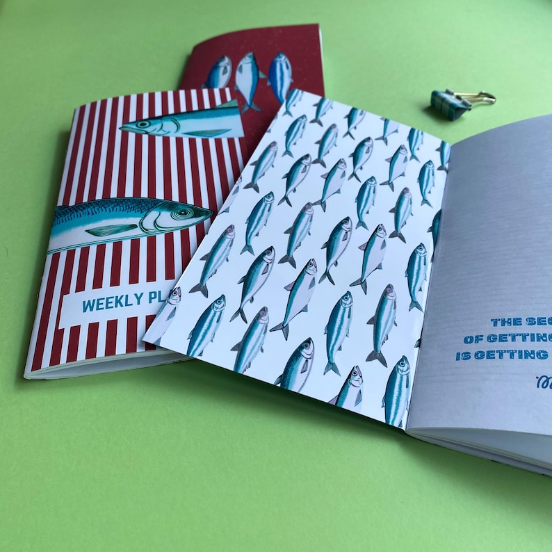 Traveler's Notebook Inserts Set: Weekly, Monthly, Notes - Sardines ...