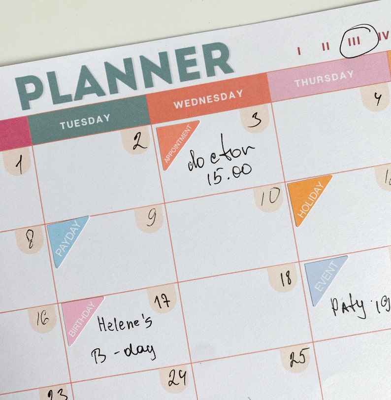 A4 Monthly Planner Pad. Desk Planner Monthly Notepad - Etsy
