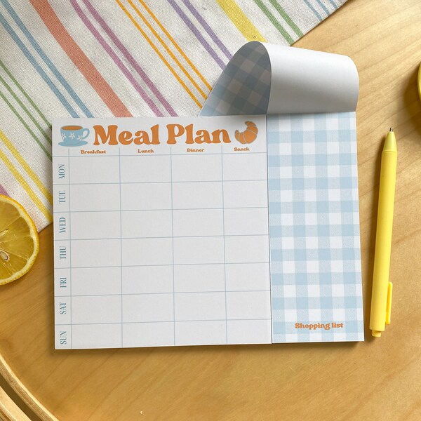 Notepad for Meal Plans - Etsy