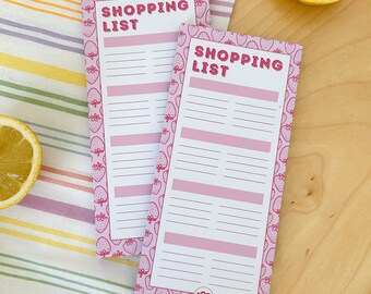 Grocery List Notepad With Floral Design, Store Shopping List, Market ...