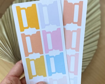 Tab Sticker Sheet Create Your Own Tabs Gray and Teal Tab Stickers ...