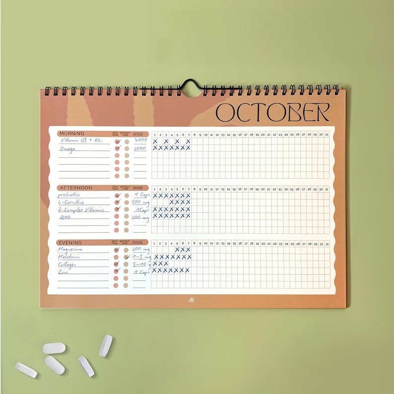 Medication Tracker: Health Planner for Supplements - Etsy