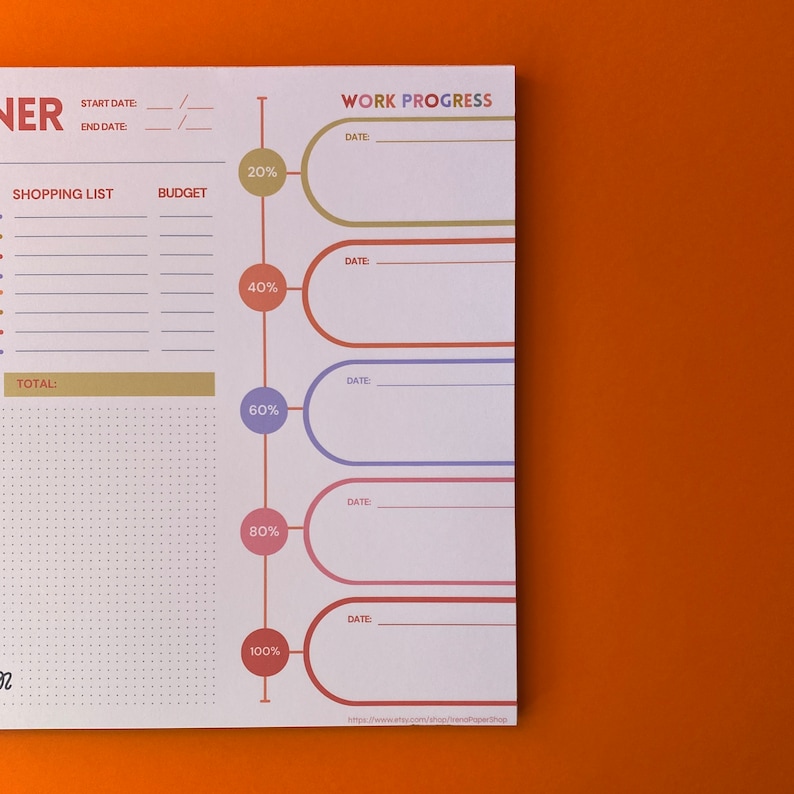 ETSY Project Planner Pad. Project Management Planner for Etsy Sellers ...