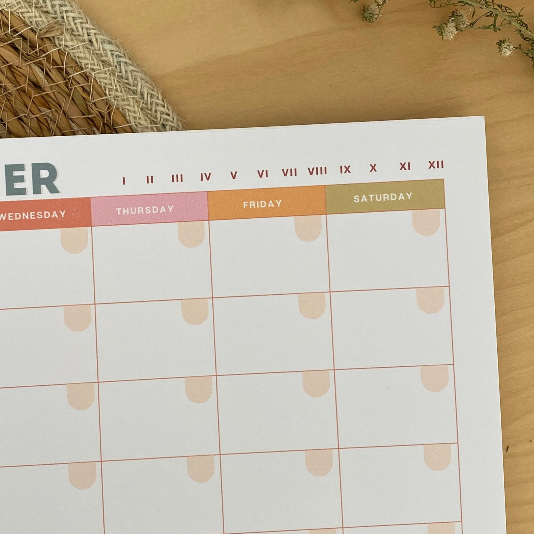 A4 Monthly Planner Pad. Desk Planner Monthly Notepad - Etsy
