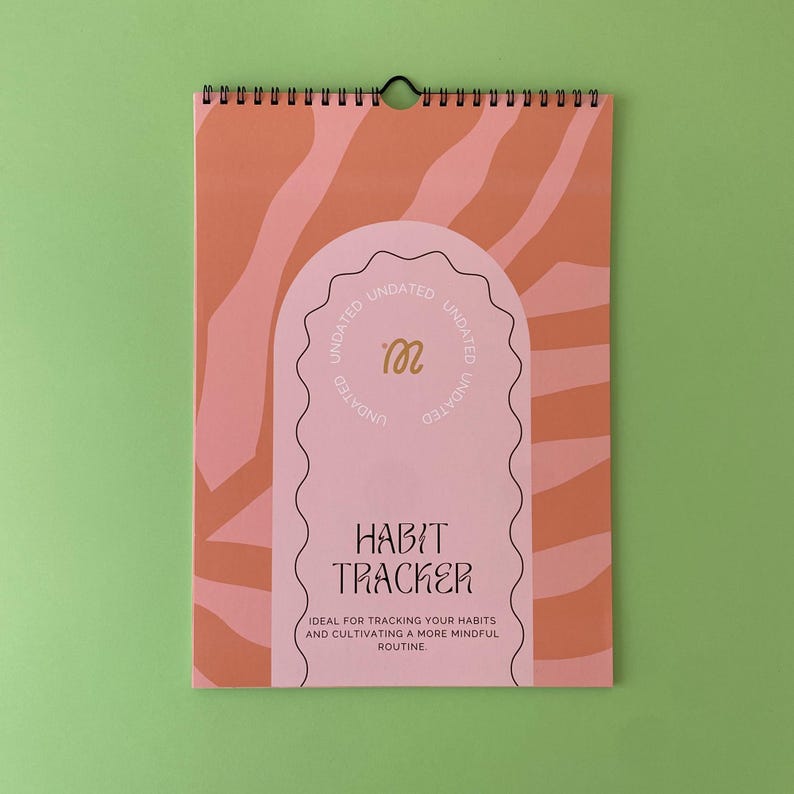 Undated Paper Habit Tracker, Universal Monthly Wall Planner, Minimalist ...