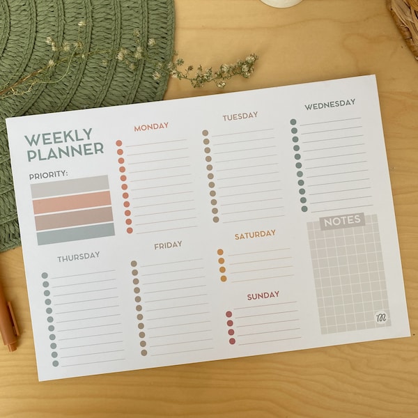 Weekly Planner Pad - Etsy