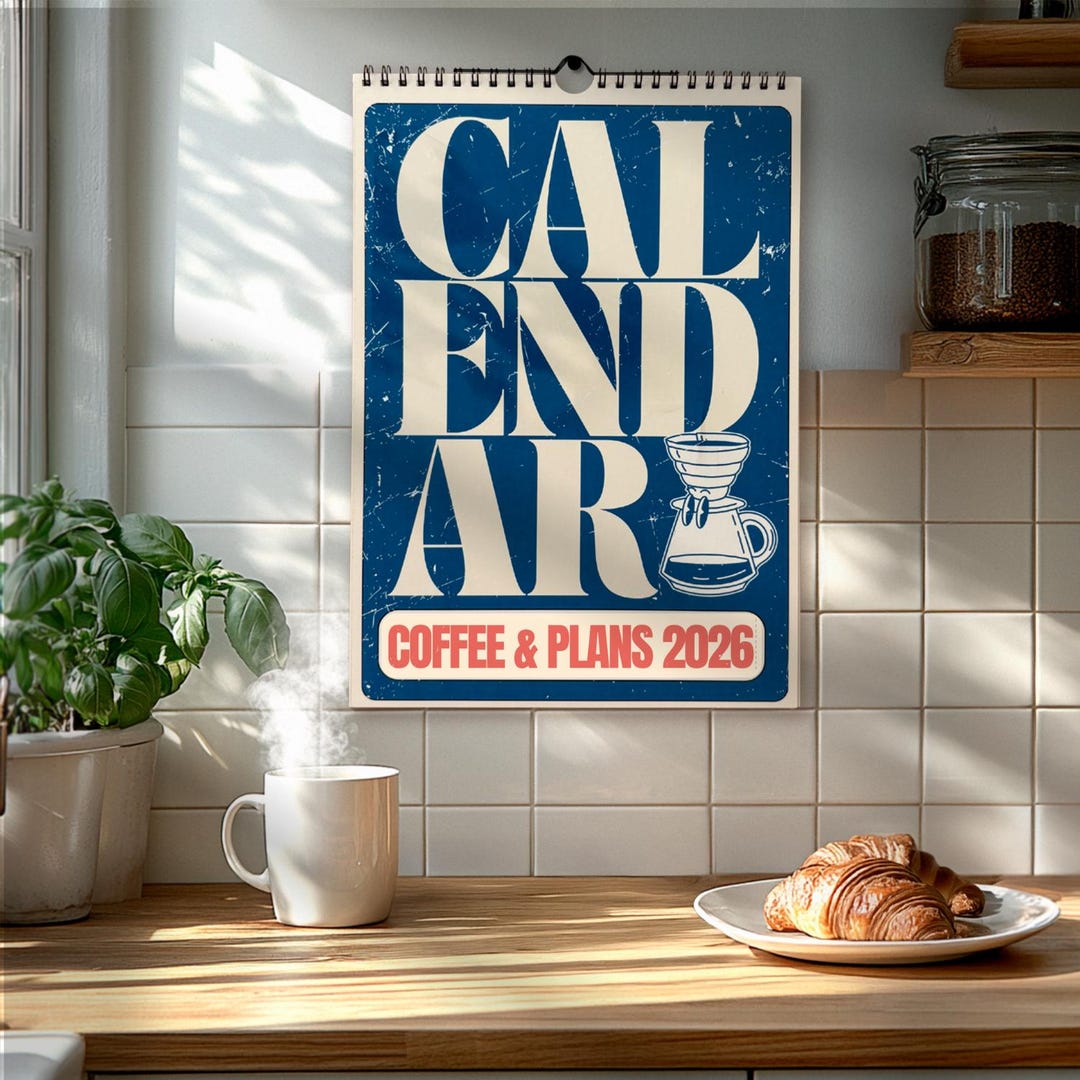 2026 Wall Calendar A3/A4 Size: Retro Style, Monthly Flip Calendar ...