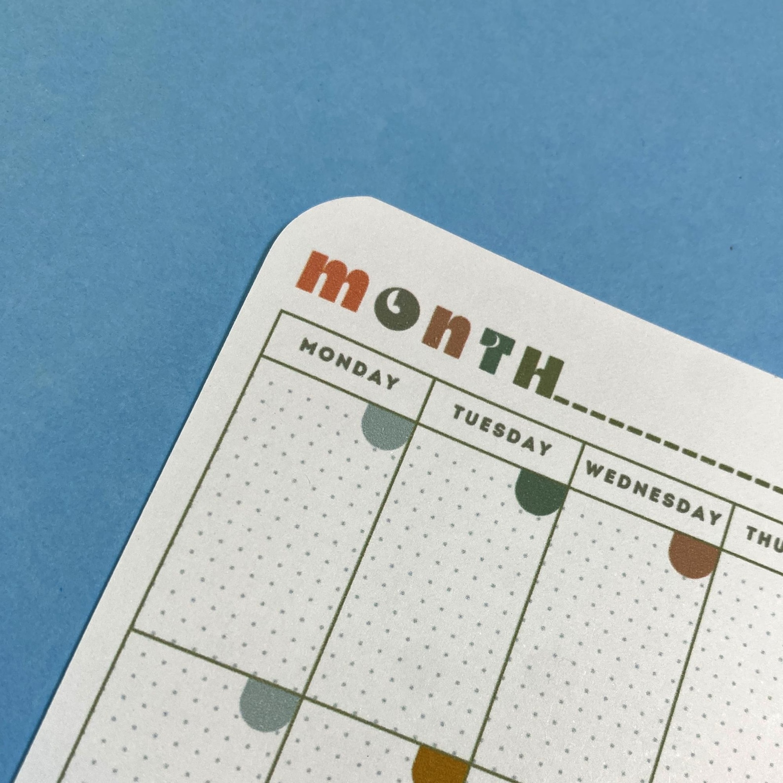 Large Undated Monthly Calendar Stickers, Set of 12, 5"x7", Matte - Etsy