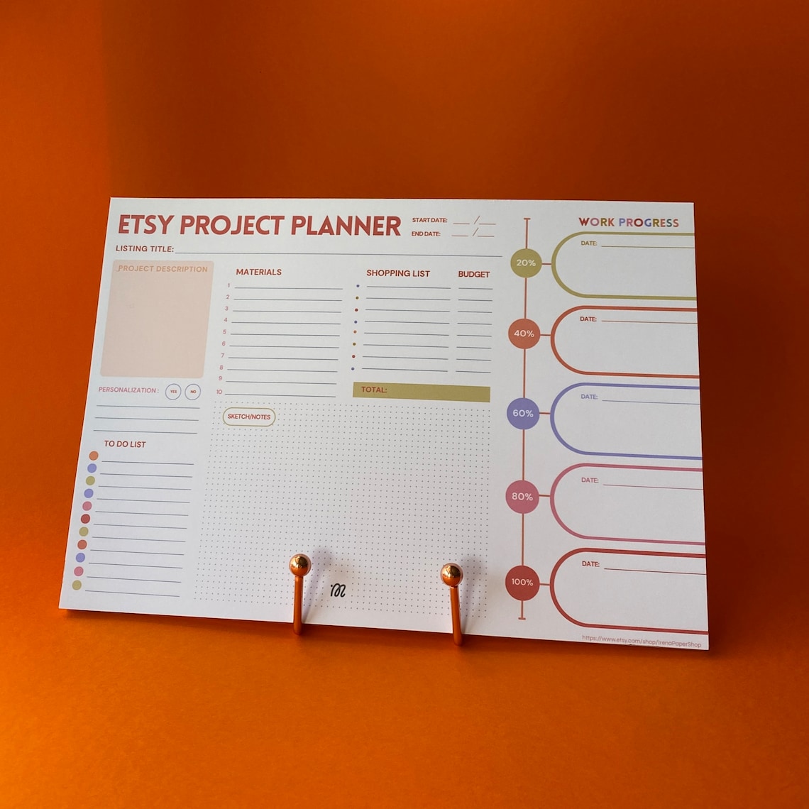 ETSY Project Planner Pad. Project Management Planner for Etsy Sellers ...