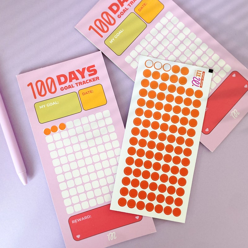 100 Days Habit Project Printable - Etsy