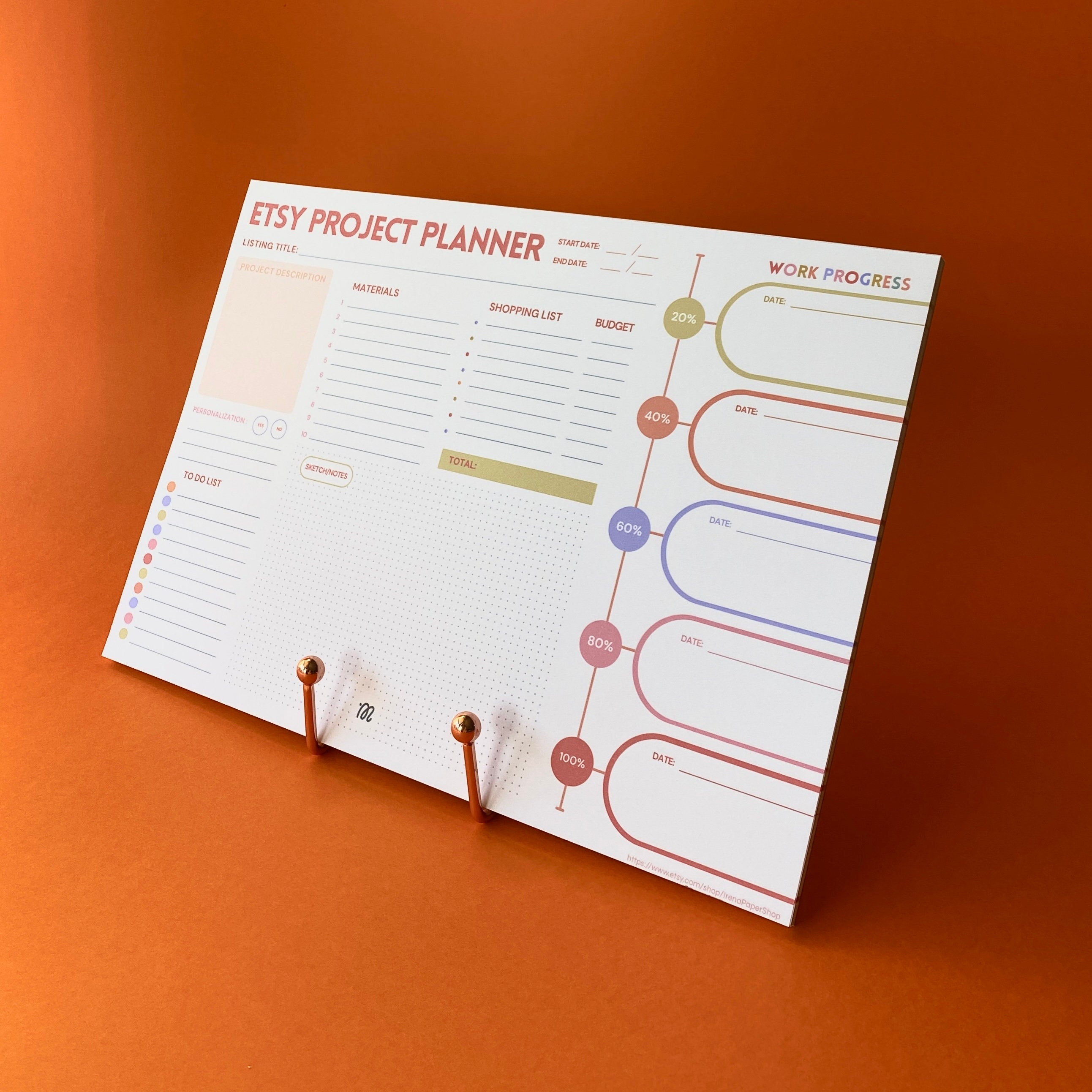 ETSY Project Planner Pad. Project Management Planner for Etsy Sellers ...