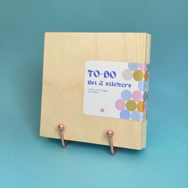 Handmade To-do List & Note Cards in Wooden Box. Motivation Stickers and ...