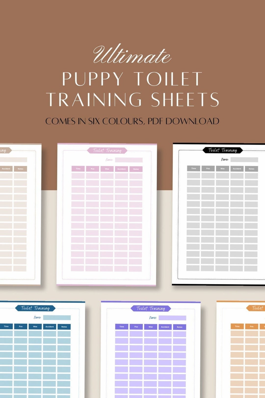 Puppy Toilet Training Log, Schedule for House Training, Multi-pack - Etsy