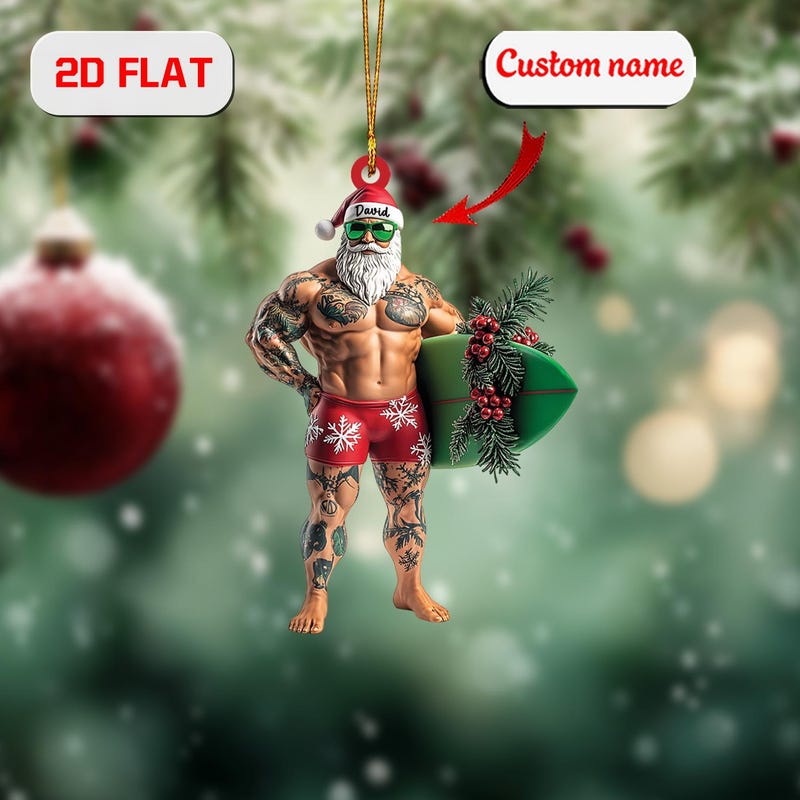 Christmas Buff Santa - Etsy