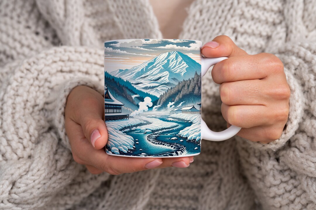 Japanese Mug, Japan Mug, Noboribetsu, Ukiyo-e, Japanese Art, Coffee Mug ...