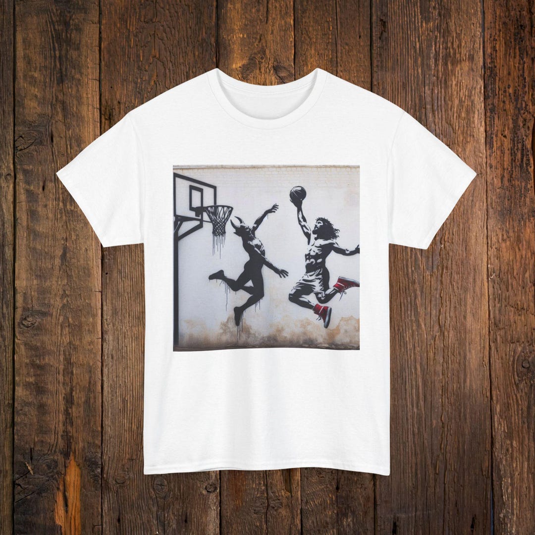 Jesus Dunking on Satan Short Sleeve Tee T-shirt, Christian Humor - Etsy