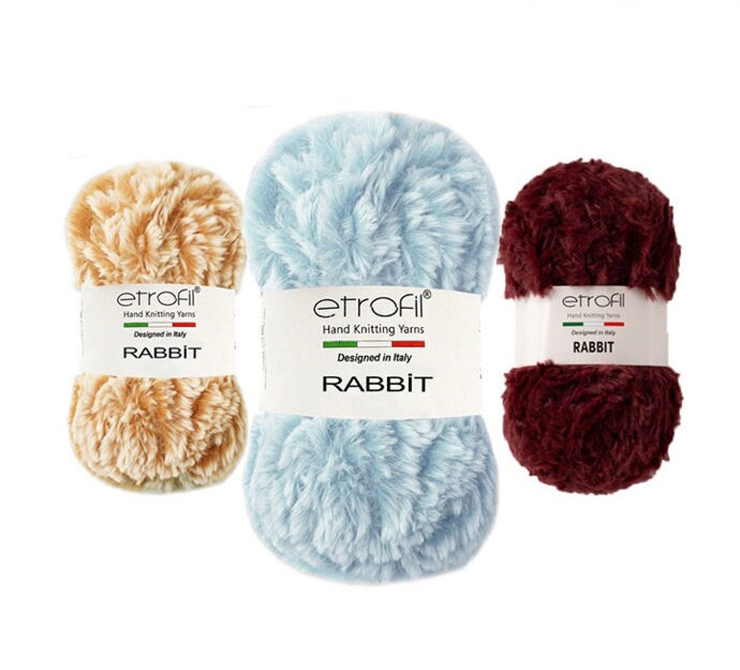 Etrofil Rabbit Faux Fur Yarn Furry Yarn Organic Yarn Baby Yarn Rabbit ...